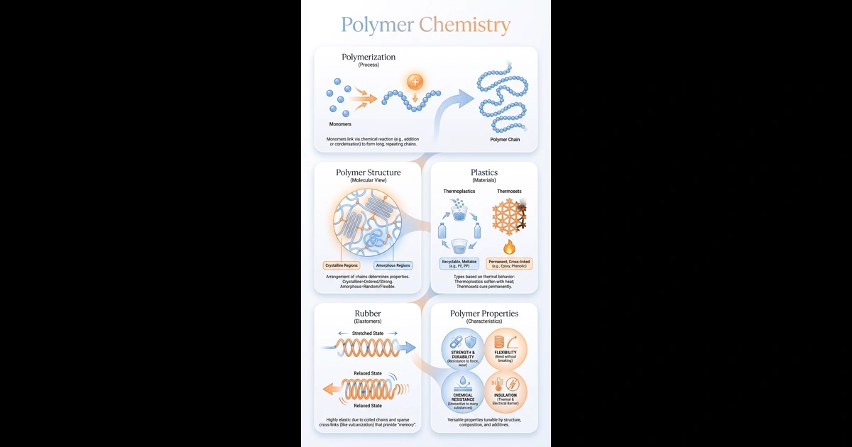 Polymer Chemistry Infographic - Chemistry Visual Study Guide ...