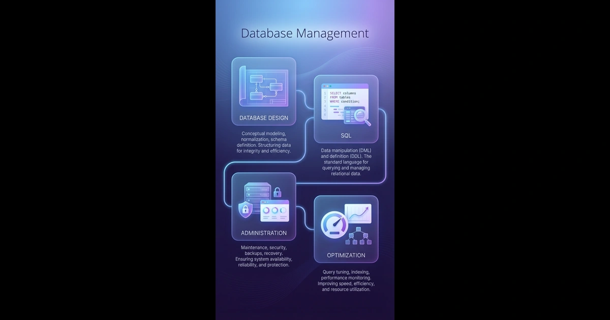 Database Management Infographic - Computer Science Visual Study Guide ...