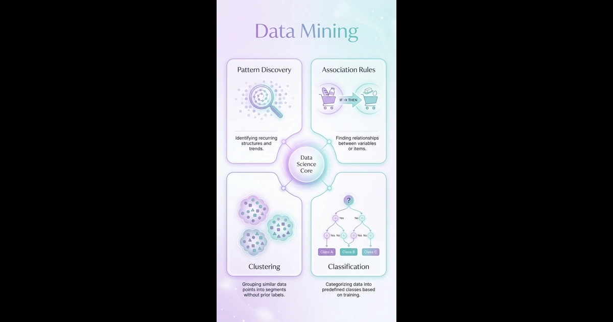 Data Mining Infographic - Data Science Visual Study Guide | LectureScribe