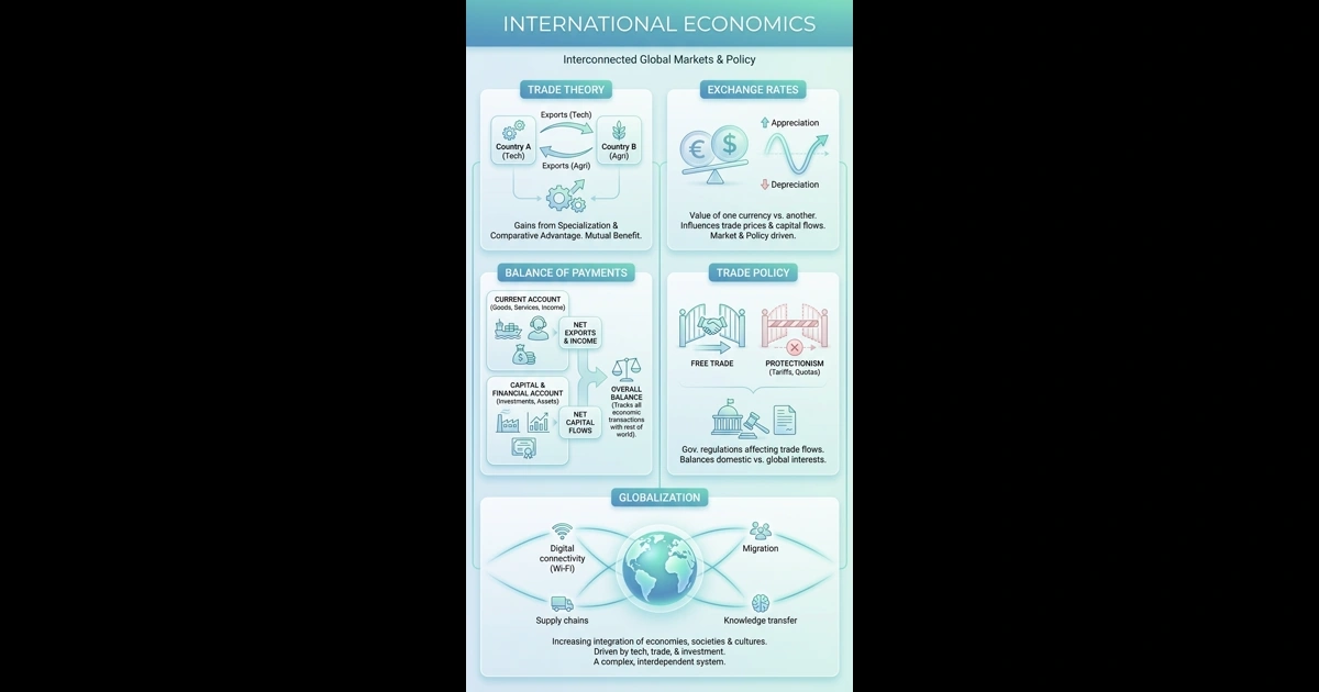 International Economics Infographic - Economics Visual Study Guide ...