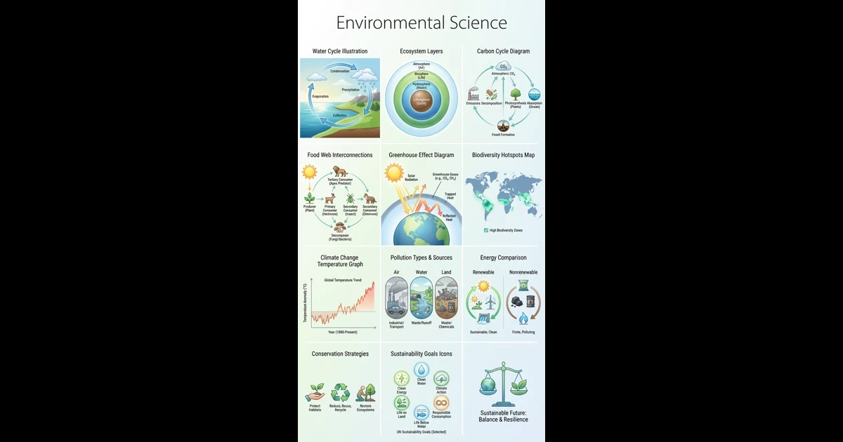 Environmental Science Infographic - Visual Study Guide | LectureScribe