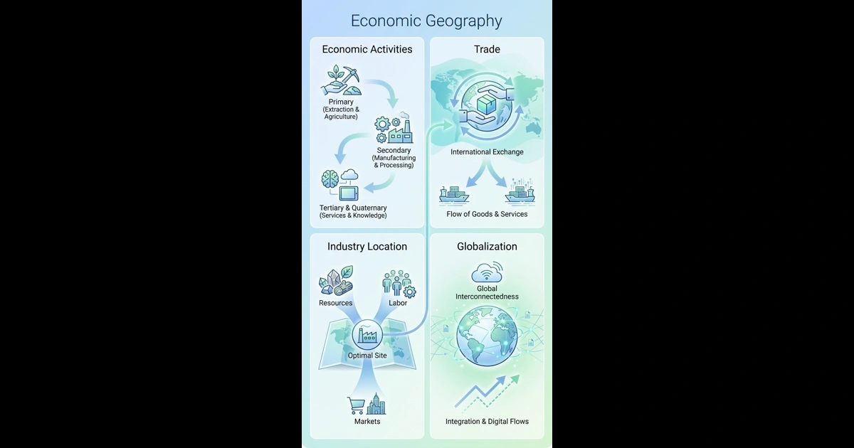 Economic Geography Infographic - Geography Visual Study Guide ...