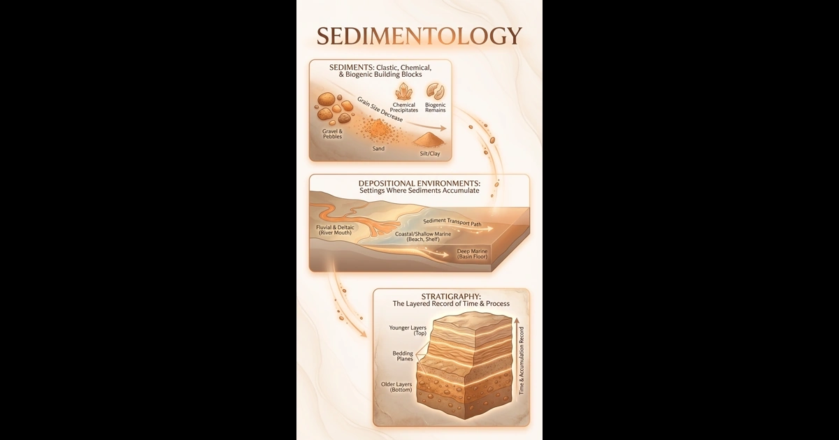 Sedimentology Infographic - Geology Visual Study Guide | LectureScribe
