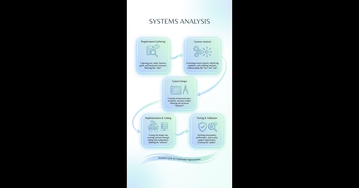 Systems Analysis Infographic - Information Technology Visual Study ...