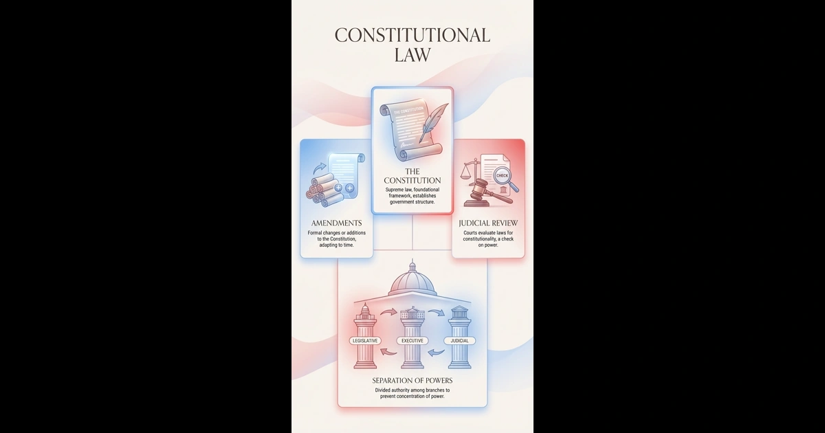 Constitutional Law Infographic - Political Science Visual Study Guide ...