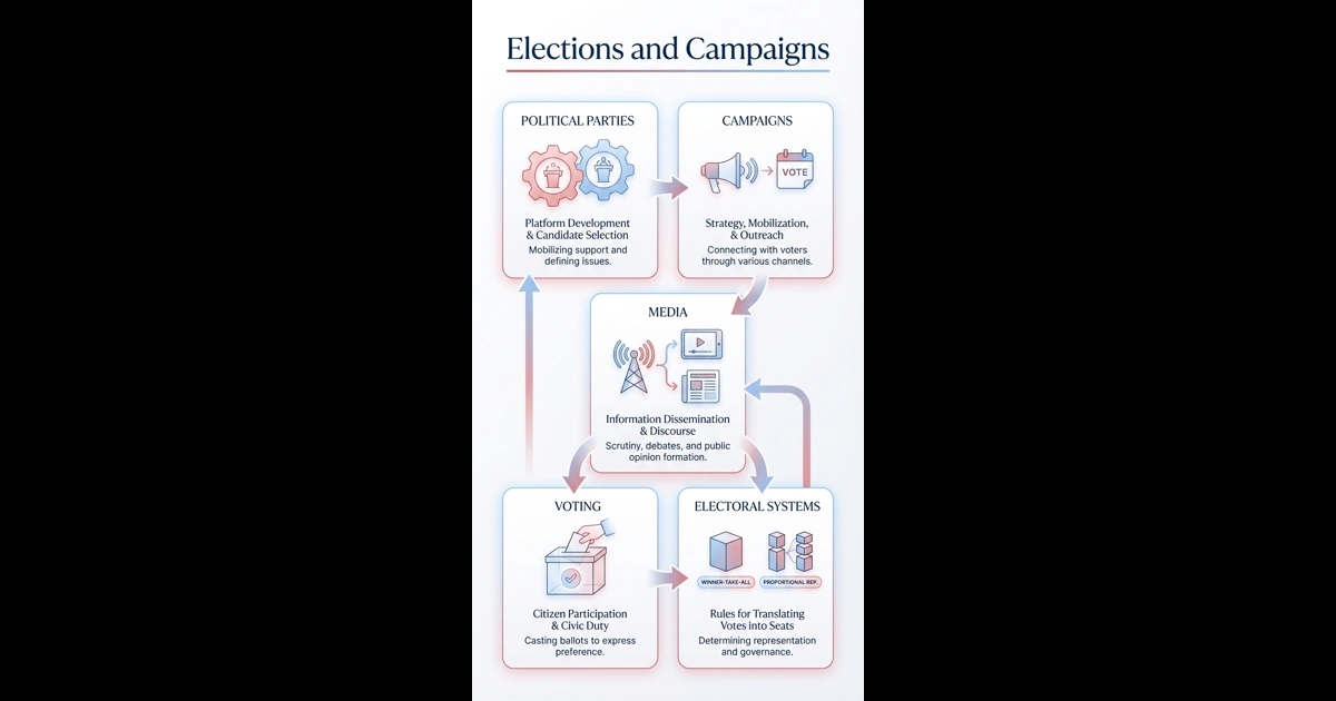 Elections and Campaigns Infographic - Political Science Visual Study ...