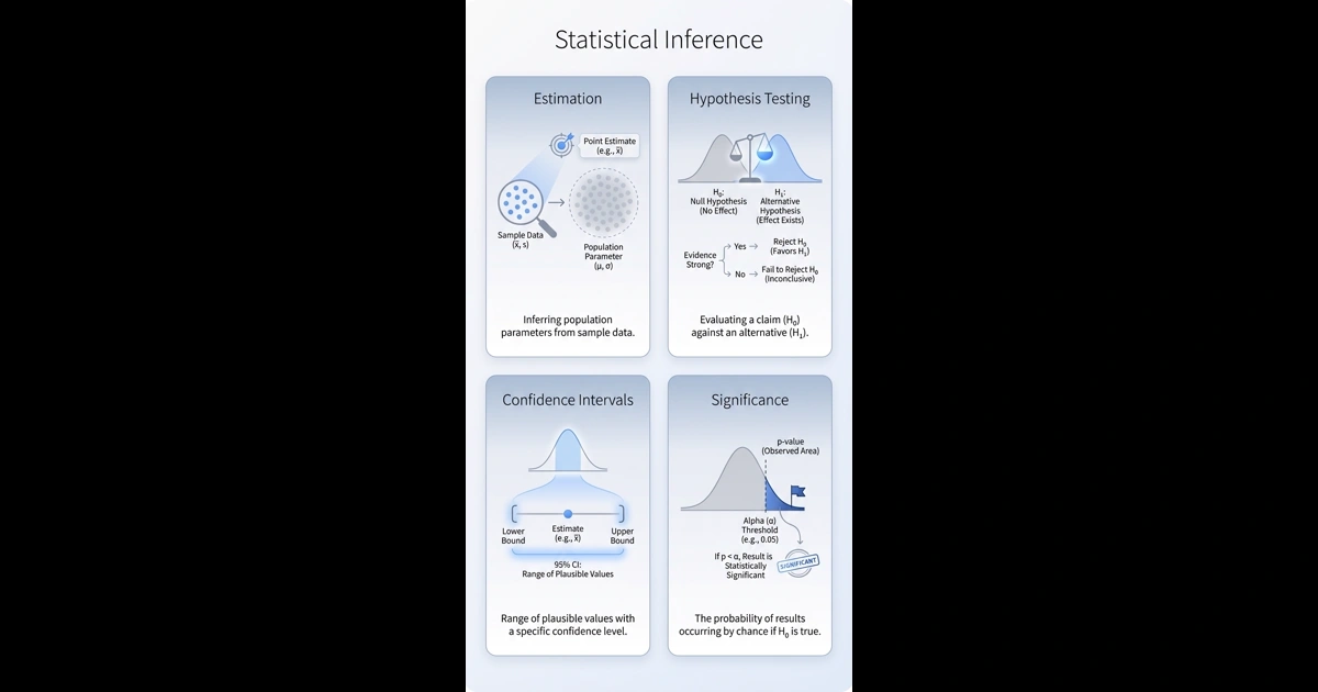 Statistical Inference Infographic - Statistics Visual Study Guide ...